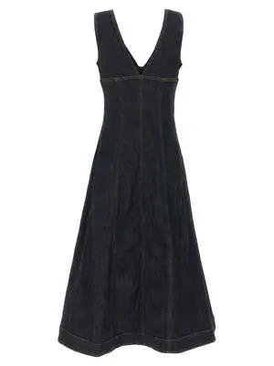 SELF-PORTRAIT Indigo Denim Midi Dress