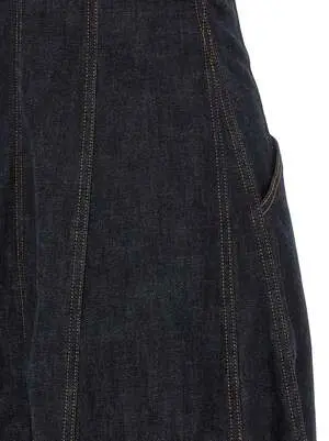 SELF-PORTRAIT Indigo Denim Midi Dress