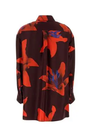 Alexander McQueen Oversize Printed Silk Shirt