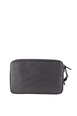 Balenciaga Leather Pouch With Embossed Bb Logo