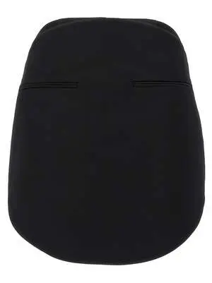 COURREGES Circle Satin Mini Skirt - Black