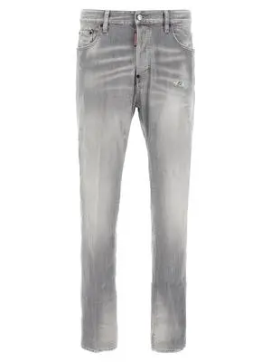 Dsquared2 642" Cotton Denim Jeans - Gray