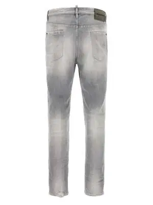 Dsquared2 642" Cotton Denim Jeans - Gray