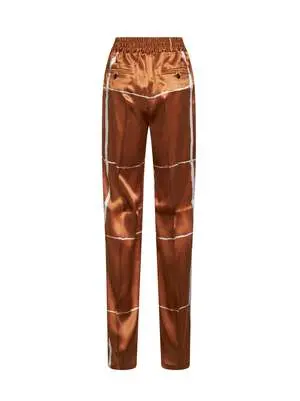 Kiton Printed Silk Drawstring Trousers