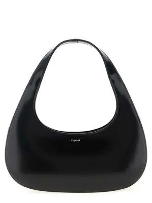Coperni Leather Handbag With Embossed Logo - Black