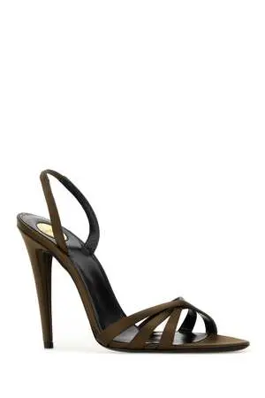 Saint Laurent Army Satin Kate Sandals