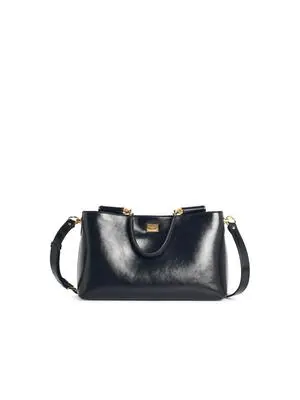 Dolce & Gabbana Large 'my Sicily' Leather Bag - Black