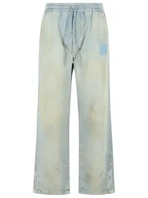 Amiri Light Cotton Jeans With Vintage Effect - Blue