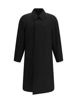 Prada Single-breasted Coat With Long Sleeves - Black