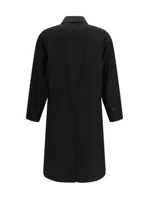 Prada Single-breasted Coat With Long Sleeves - Black