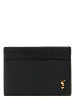 Saint Laurent Tiny Cassandre' Card Holder - Black