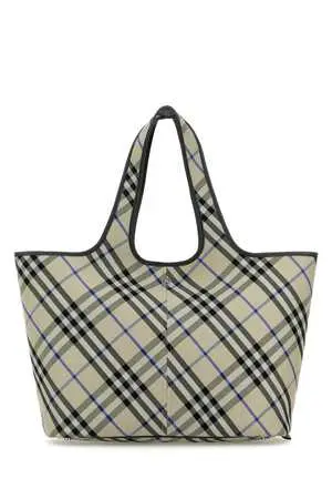 Burberry Embroidered Canvas Shopping Bag - Multicolor