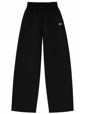 DIESEL® P-zenia-od Wide Leg Cotton Jogger Pants - Black