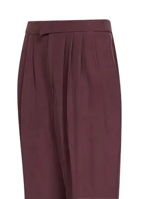 Saint Laurent Silk Habutai Tailored Trousers - Multicolor