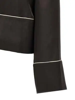 Off-White Acetate And Silk Blend Pajama Shirt
