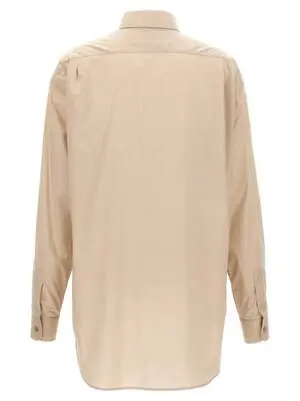 Moschino Cotton Shirt With Patch Pocket And Embroidery