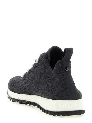 JIMMY CHOO Veles Cashmere Knit Sock Sneakers With Pearl Embellishments - Black