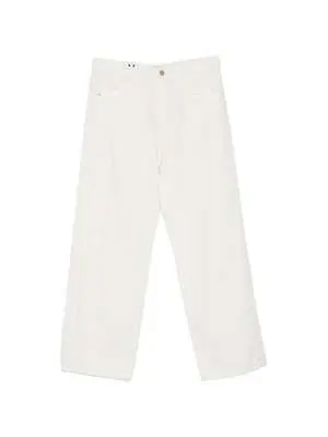 Max Mara Cotton And Linen Wide Leg Pants