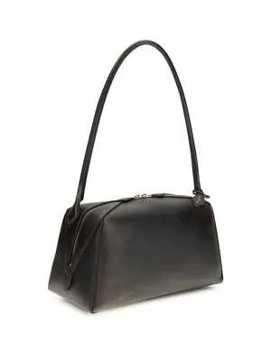 Alaïa Le Bouledogue Shoulder Bag In Aged Leather - Brown