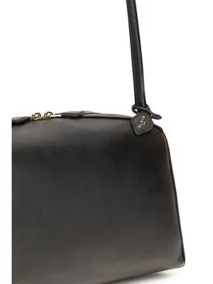 Alaïa Le Bouledogue Shoulder Bag In Aged Leather - Brown