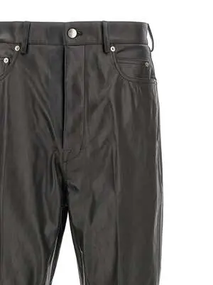 Rick Owens Bolan Cargo High-waisted Leather Pants