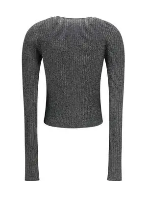 Amiri Lurex Ribbed Cardigan