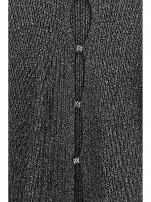 Amiri Lurex Ribbed Cardigan