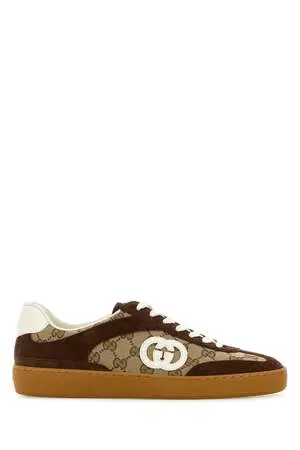 Gucci Gg Fabric And Suede Sneakers - Multicolor