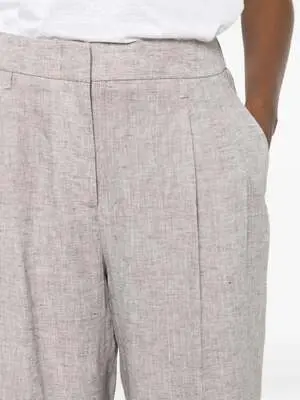 Peserico Linen Wide Leg Pants - Multicolor