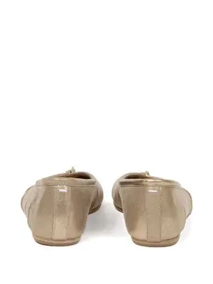 MAISON MARGIELA Tabi Metallic Leather Ballerinas - Silver