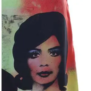 Versace Graphic Print Silk A-line Midi Skirt - Multicolor