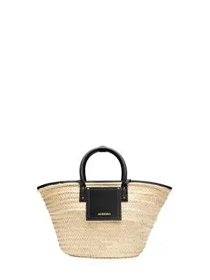 Jacquemus Black Soli Basket Beach Bag