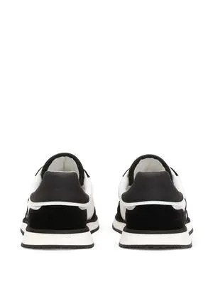 Dolce & Gabbana Dg Cushion Sneakers In Suede And Mesh - Black