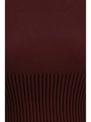 Alaïa Ribbed Wool High Neck Short Sleeve Top