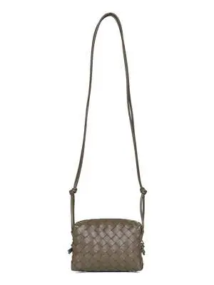 Bottega Veneta Loop Mini Woven Leather Crossbody Bag
