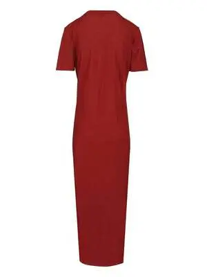 Saint Laurent Long Knitted Crew-neck T-shirt Dress - Multicolor