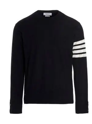Thom Browne Bar Merino Wool Sweater - Blue