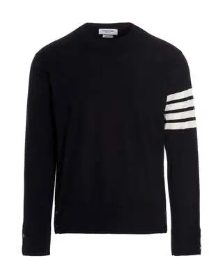 Thom Browne Bar Merino Wool Sweater - Blue