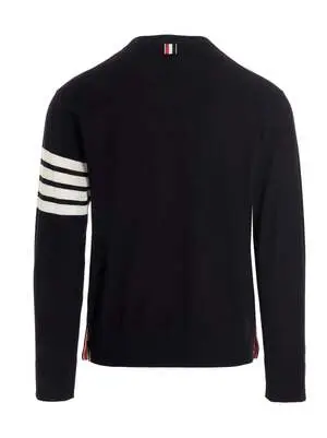Thom Browne Bar Merino Wool Sweater - Blue