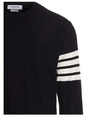 Thom Browne Bar Merino Wool Sweater - Blue