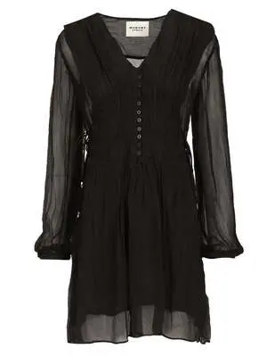 Isabel Marant Étoile Loriena Printed V-neck Dress - Black