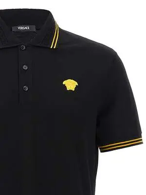 Versace Medusa' Polo Shirt - Black