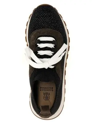 Brunello Cucinelli Lurex Lace-up Sneakers