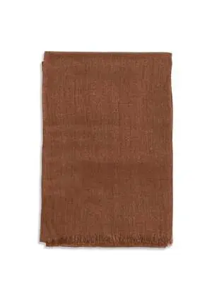 Brunello Cucinelli Silk And Cashmere Scarf - Brown