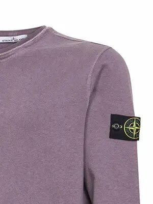 Stone Island Slub-effect Malfilé Cotton Sweatshirt