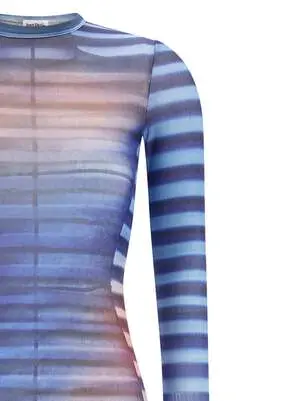 JEAN PAUL GAULTIER Air" Print Stretch Tulle Dress
