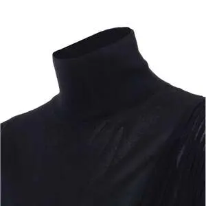 Alaïa Short-sleeve Draped Turtleneck Top