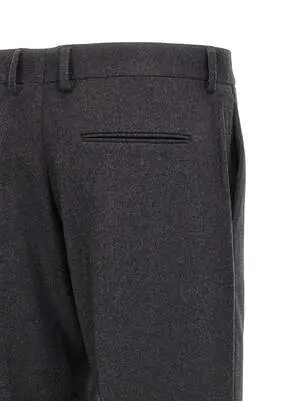 Fendi Cashmere Trousers With Pressed Pleat