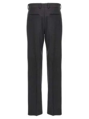 Fendi Cashmere Trousers With Pressed Pleat