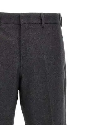 Fendi Cashmere Trousers With Pressed Pleat
